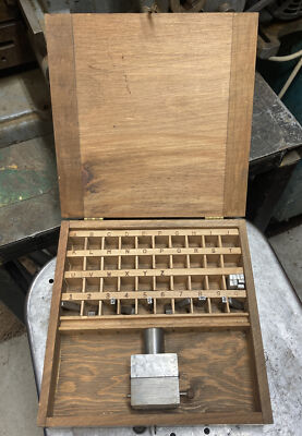 Ideal Numberall 23 Type Numbering Steel Stamp W/ Arbor Stamping Press ...