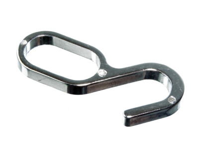 12 X Wardrobe Rail Supports Rod Hook For Oval Fitting CP Chromed ...