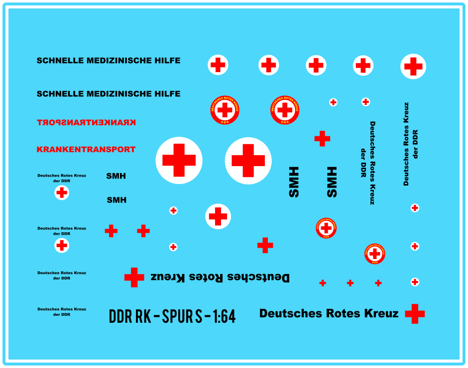 Modelleisenbahn SPUR S / H1 Decal Wasserschieber DDR NVA IFA Deutrans ...