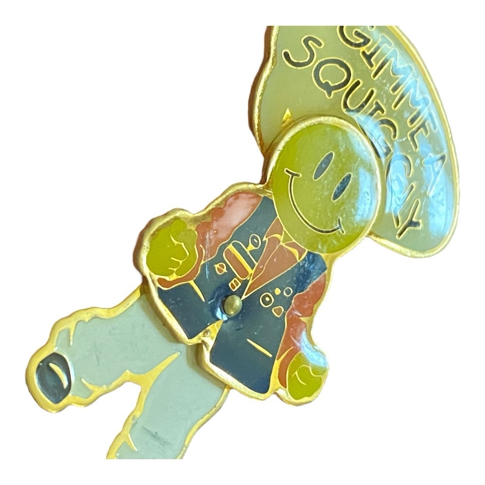 Walmart Employee Lapel Pin Gimme a Squiggly Moving Legs Dancing Smiley ...