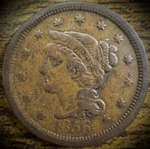1856 Large Cent Coronet Head Braided Hair Style Slanted 5 Variety | eBay