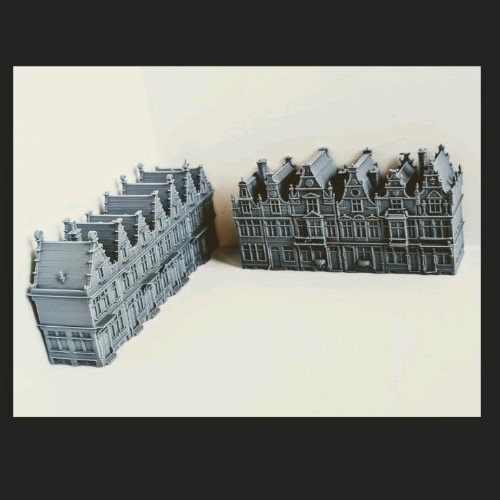 N Scale French Rustic Town Houses for Model Railroads Scenery (Gray ...