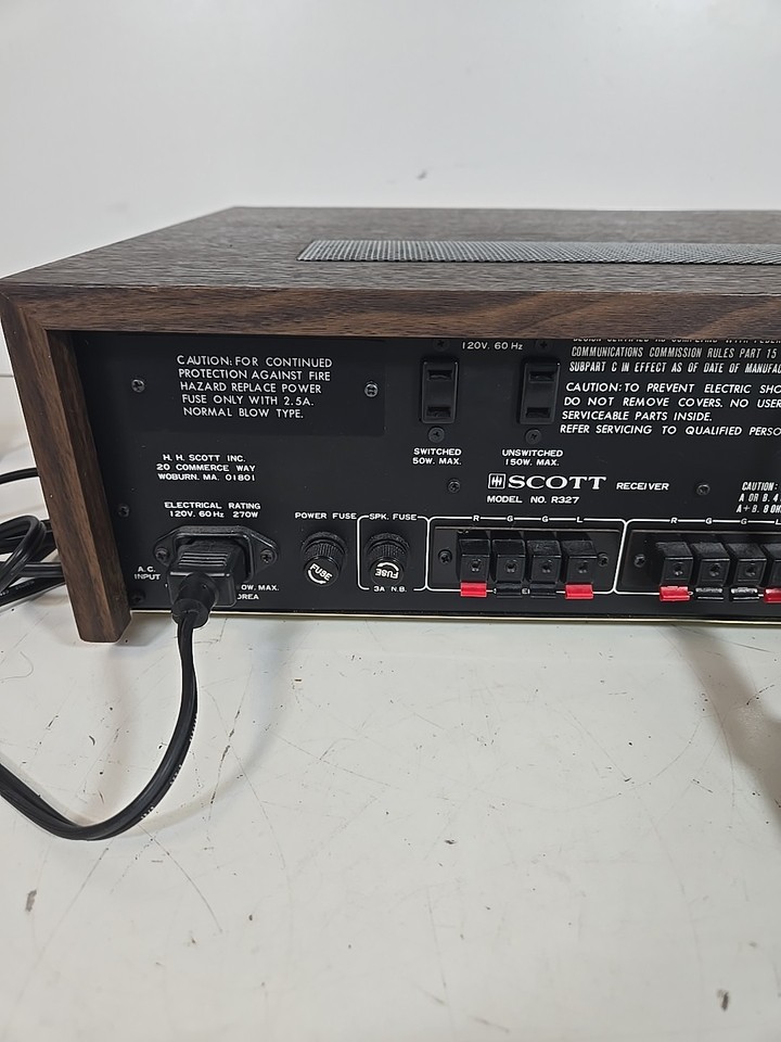 Vintage Scott R327 Stereo Receiver - Wood Grain - | eBay
