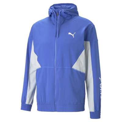 Puma Fit Woven Full Zip Jacket Mens Blue Casual Athletic Outerwear ...
