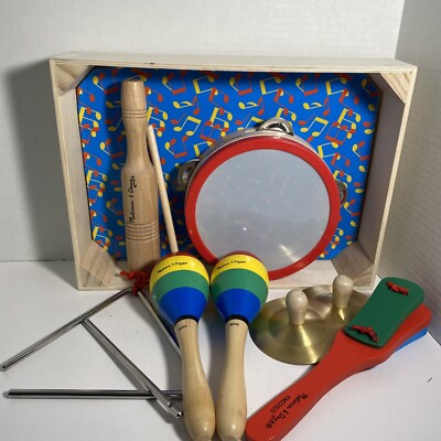 Melissa and Doug Band in a Box 10 pc musical and rhythm instruments set ...