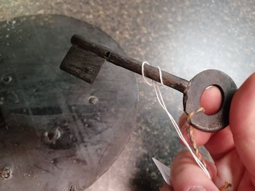 Medieval Looking 8" Round Dungeon Jail Lock Heavy Solid Padlock Double ...