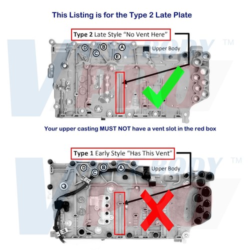 6L80 6L90 Valve Body Separator Plate Type 2 INCLUDES 8 TORLON Check ...