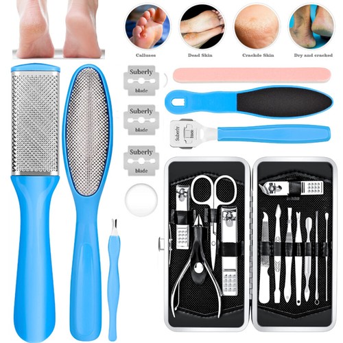 20pcs CALLOUS Remover Pedicure Tool Set Kit, Foot File Scraper Brush ...