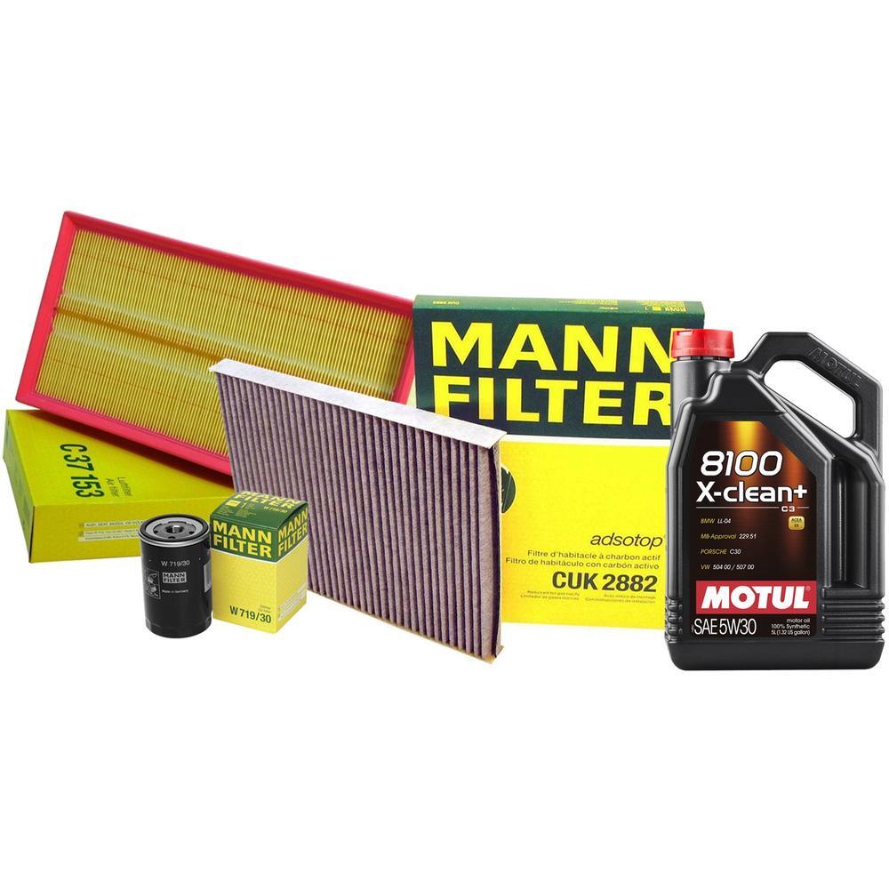 Motul + OEM Engine Oil Change Kit (5W30) (5 Liter) (X-CLEAN + 8100 ...