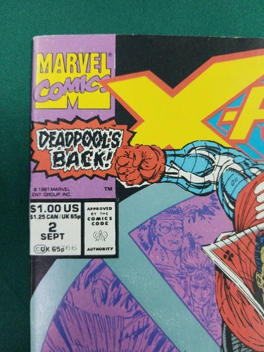 X-FORCE #2 (1991) MARVEL 1ST GARRISON KANE/WEAPON X! 2ND APPEARANCE ...