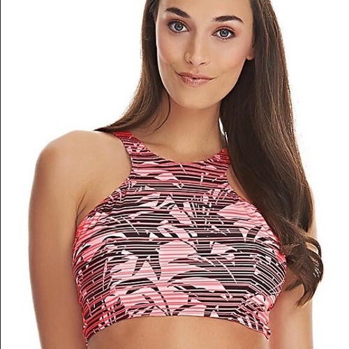 FREYA AS2988 SOUL CITY HI-NECK UNDERWIRED BIKINI TOP IN SUNSET SIZE ...
