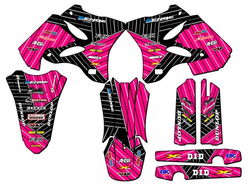 2002-2004 YZ 250 2-STROKE RACE SERIES Pink Senge Graphics Kit ...