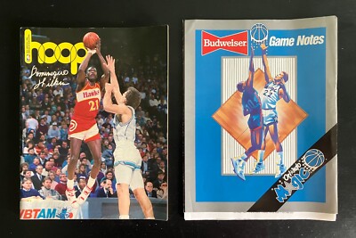 1989 Orlando Magic Inaugural Season Hoop Program vs. Atlanta Hawks w ...