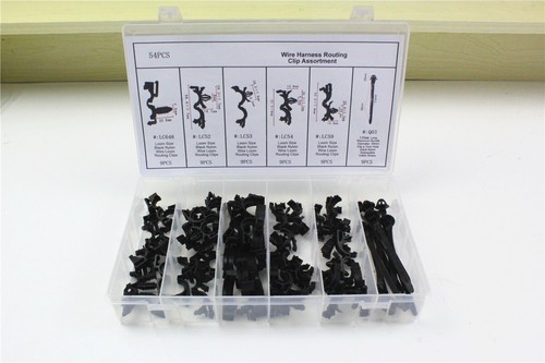 54 x Wiring Harness Wire Loom Routing Clips Assortment Convoluted ...