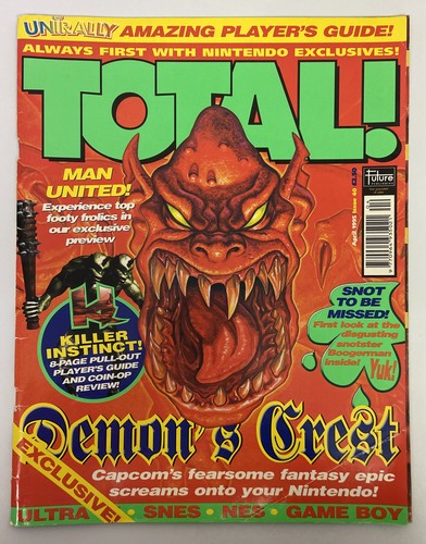Total Magazine Nintendo Issue 40 April 1995 Demon’s Crest Vintage 90s ...
