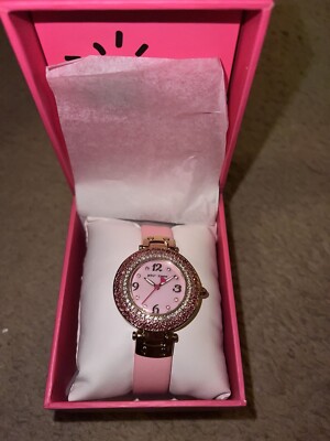 Betsey Johnson Pink Rhinestone Watch | eBay