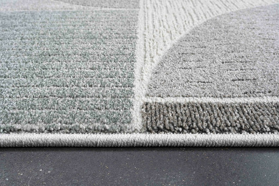 Modern Abstract Natural Grey Cream Green coloured Durable Easy care ...