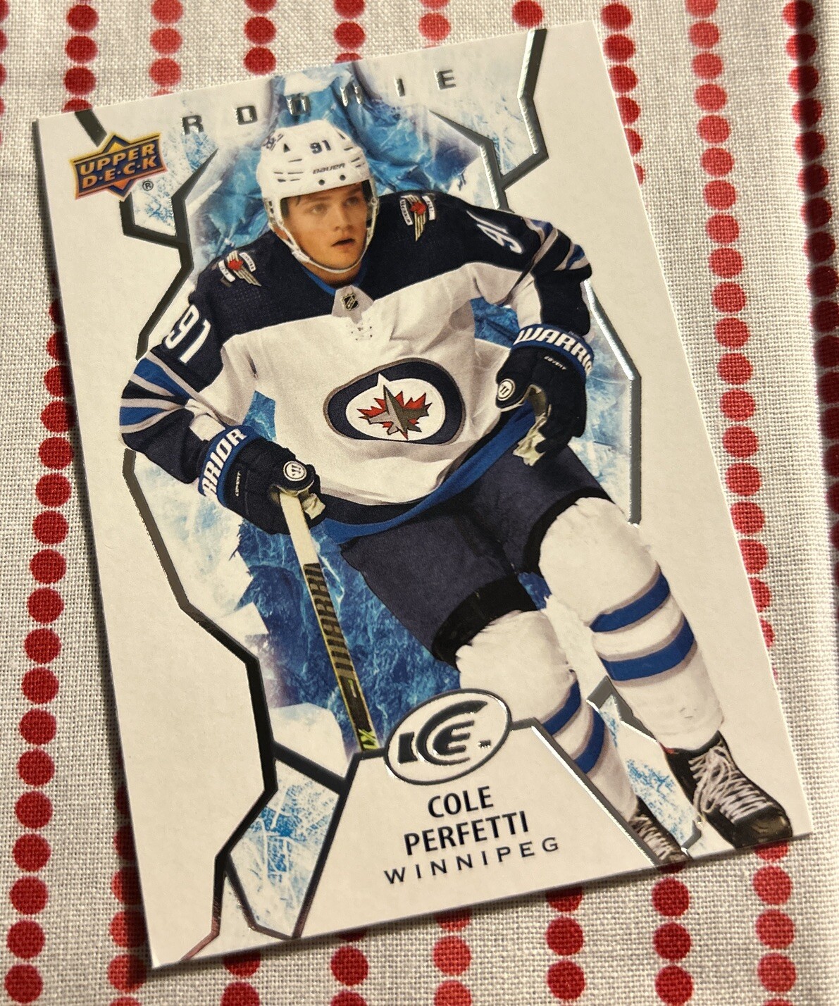 2021-22 Upper Deck UD Ice Cole Perfetti Rookie RC #104 - Winnipeg Jets ...