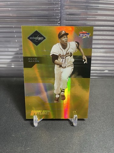 Hank Aaron 2005 Leaf Limited True Gold Spotlight Braves #161 /25 Rare ...