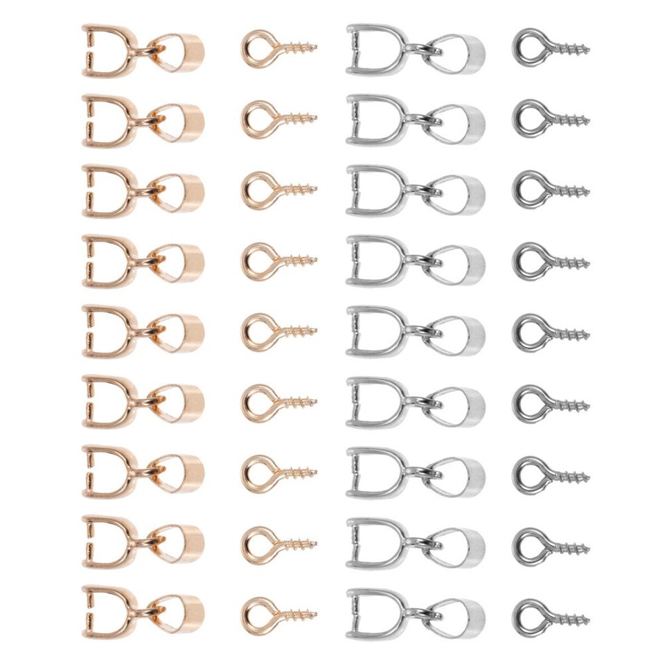 Mini Screw Hooks Eye Pin Jewellery Making Threaded Clasp DIY Eyelet ...