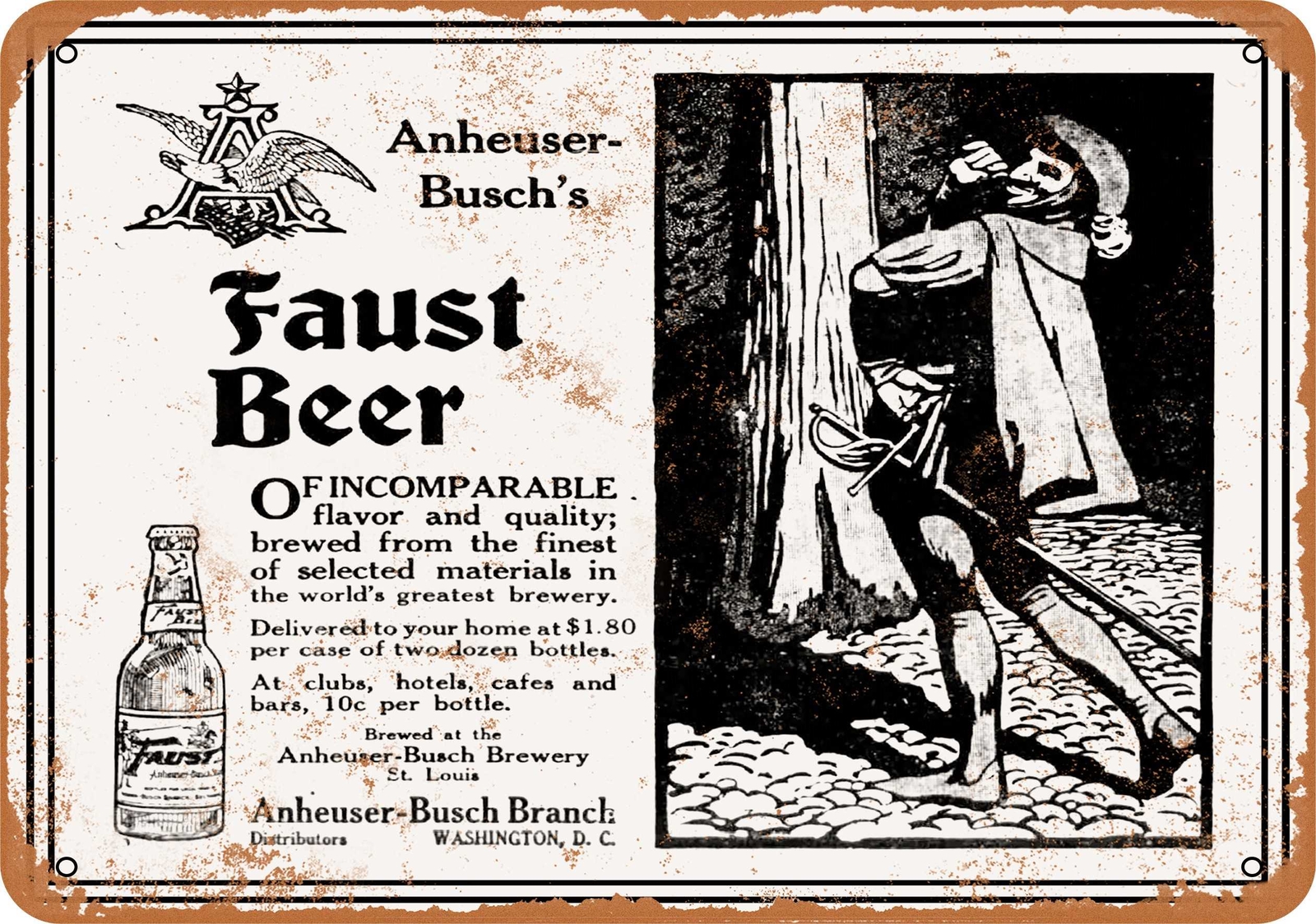 METAL SIGN - 1915 Faust Beer - Vintage Look Reproduction | eBay