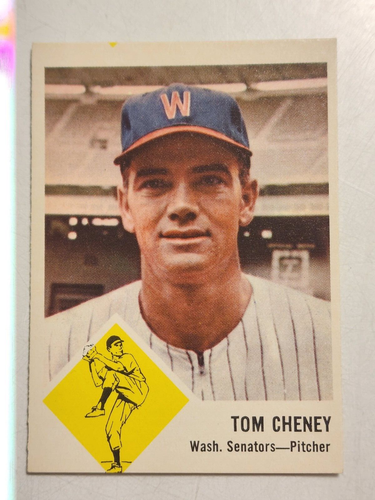 1963 FLEER BASEBALL TOM CHENEY CARD #27 WASHINTON SENATORS BASEBALL ...