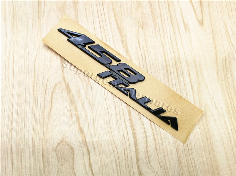 Ferrari 458 Italia Rear Script Emblem Badge Glossy Black 1 Piece Brand ...