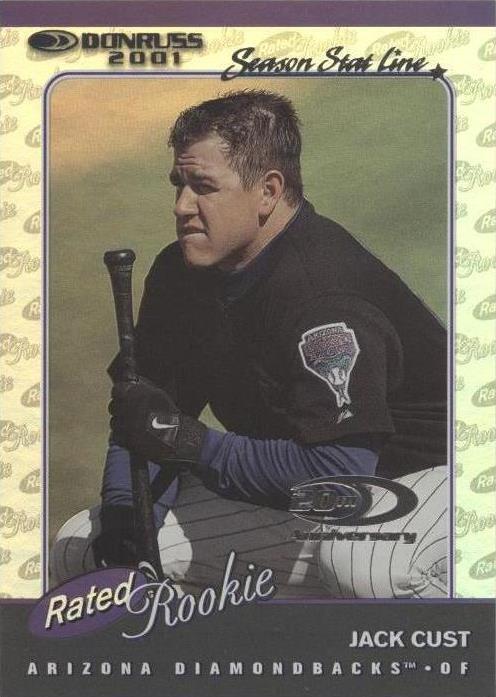 2001 Donruss - Rated Rookie Jack Cust #158 Stat Line Season /131 for ...