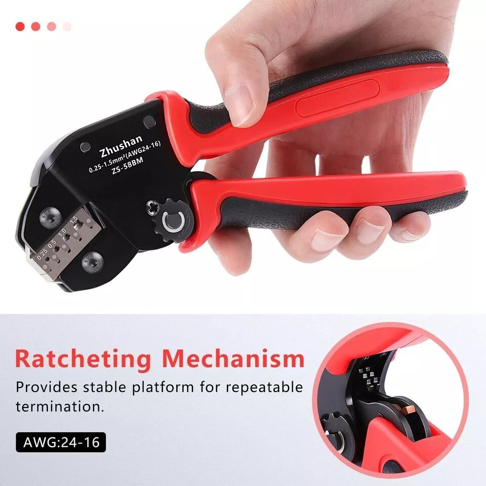 Open Barrel Terminal Wire Crimping Tool with 590PCS JST-SM Connectors ...