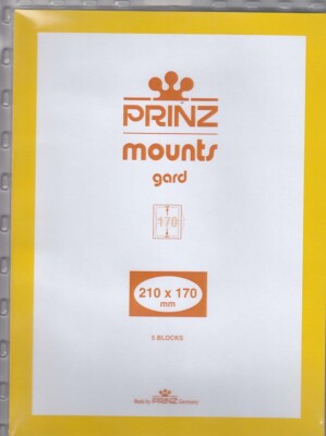 Prinz Stamp Mounts 210x170 mm Black Archival Holders 5 Long Term High ...
