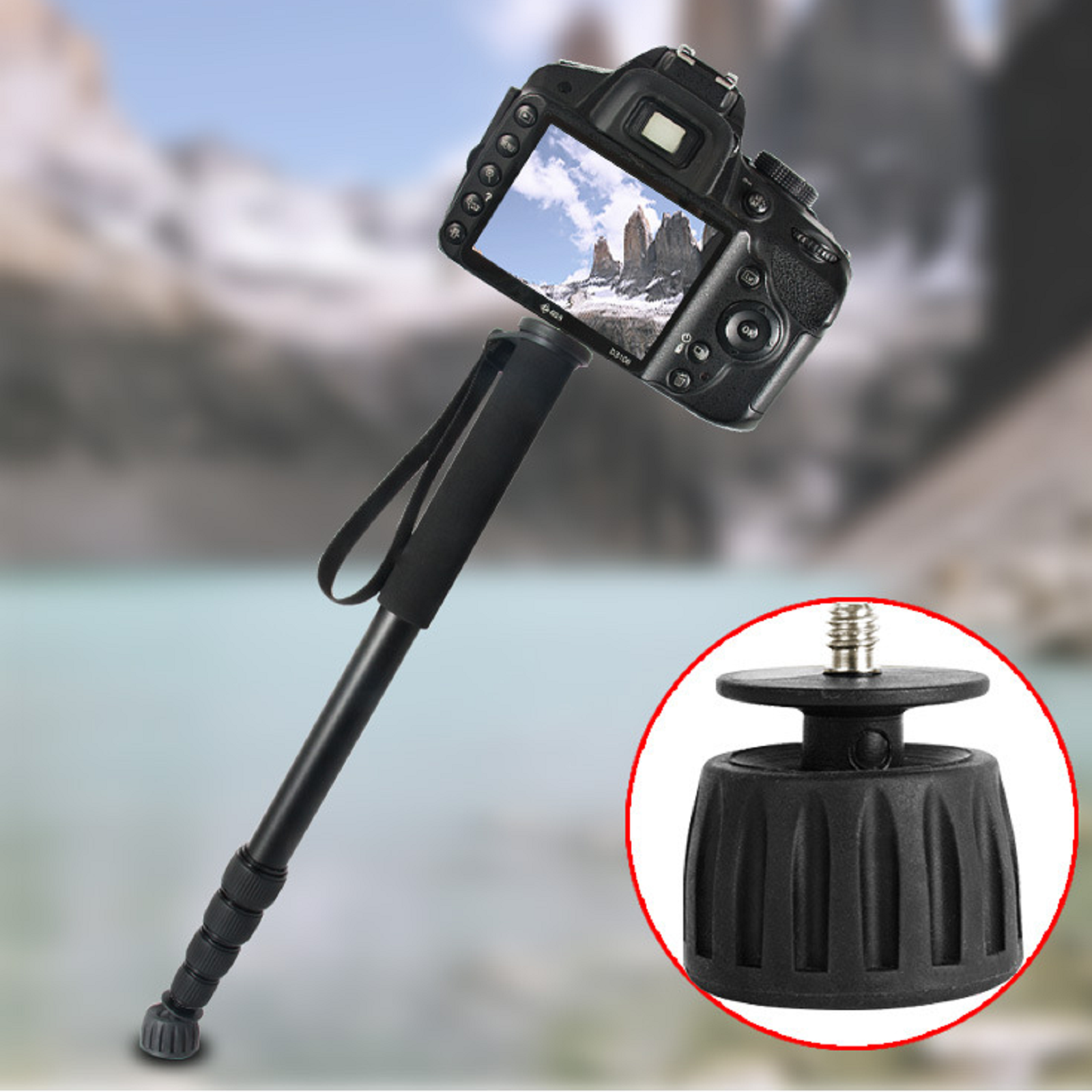 Tripod Monopod Foot Pad 1/4 to 3/8 Mount Non-slip Foot Pad for Monopod ...