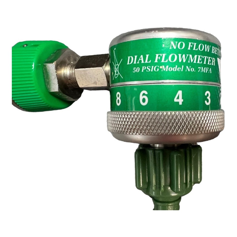 Precision Medical Oxygen Dial Flowmeter 50 PSIG Model No 7MFA with ...