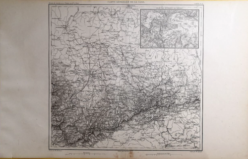 1859 Battle Of Dresden MAP Napoleon Era Saxony War Geography M Thiers ...