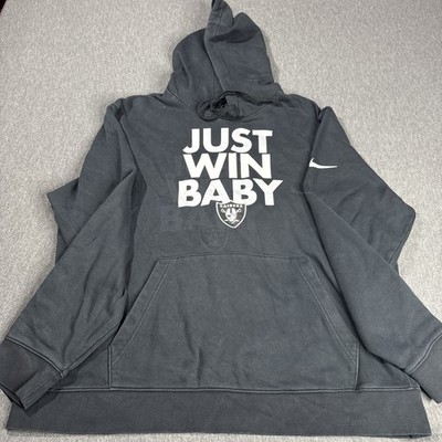 Nike Raiders “Just Win Baby” Hoodie XXL Pullover Black | eBay
