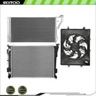 A/C Cooling Fan & Radiator & Condenser Kit For 2011-2013 Kia Optima 2 ...