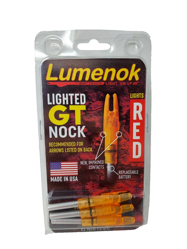 Burt Coyote Lumenok Lighted GT Nocks: 3pk Red GT3: Fits Gold Tip ...