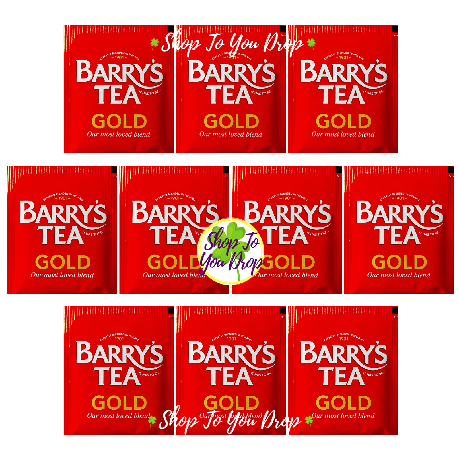 BARRYS TEA GOLD TEABAGS CHOOSE - BOX/ ENVELOPE / ADD SUGAR Irish Tag ...