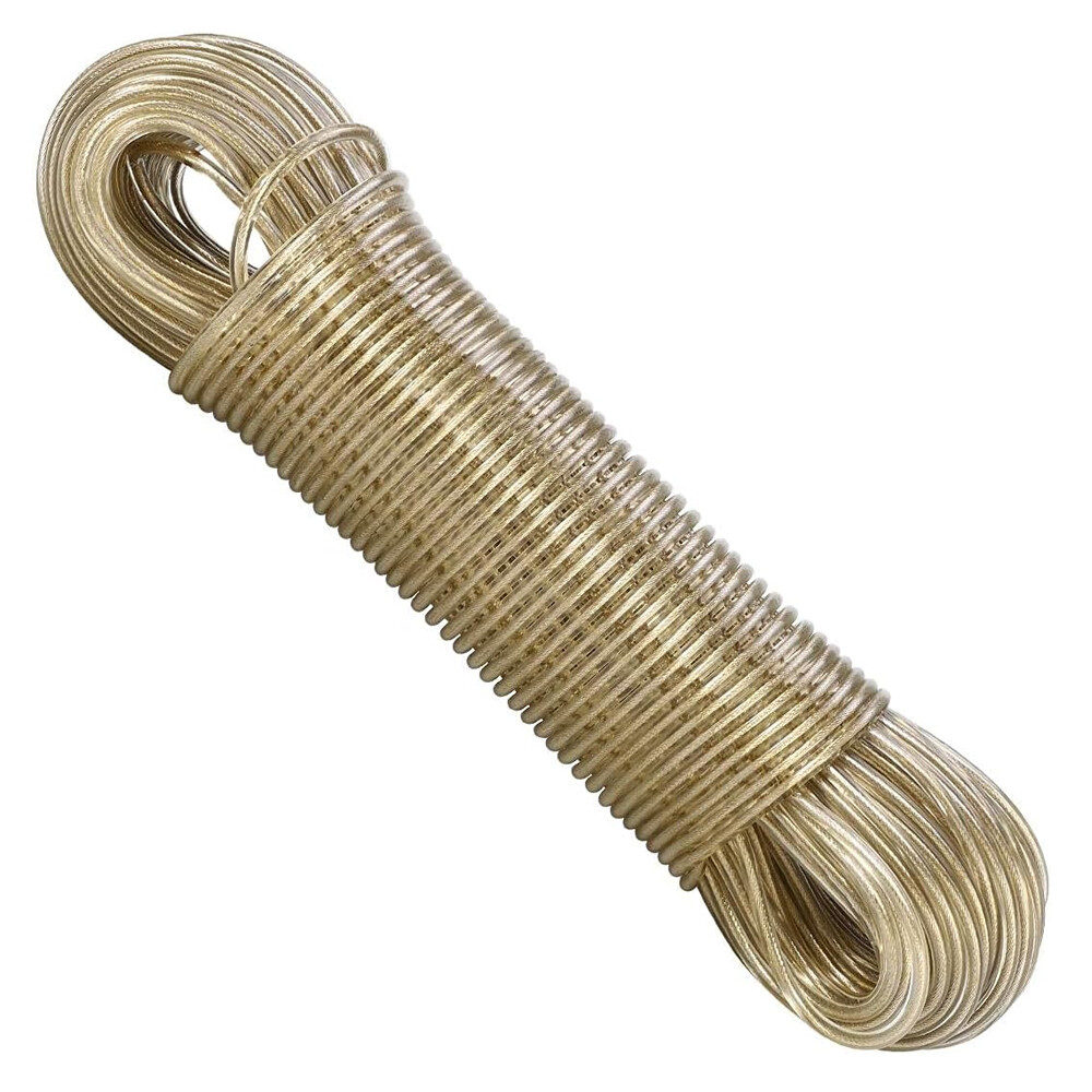 50M Heavy Duty Clothes Washing Line Steel Core Strong Wire Rope Laundry ...