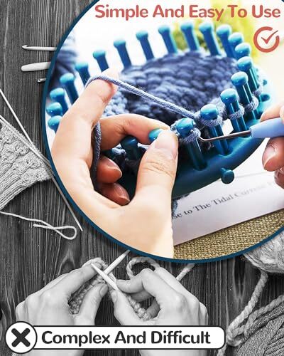 Loom Knitting Kit with Yarn, 23PCS Round Knitting Loom Kit for ...