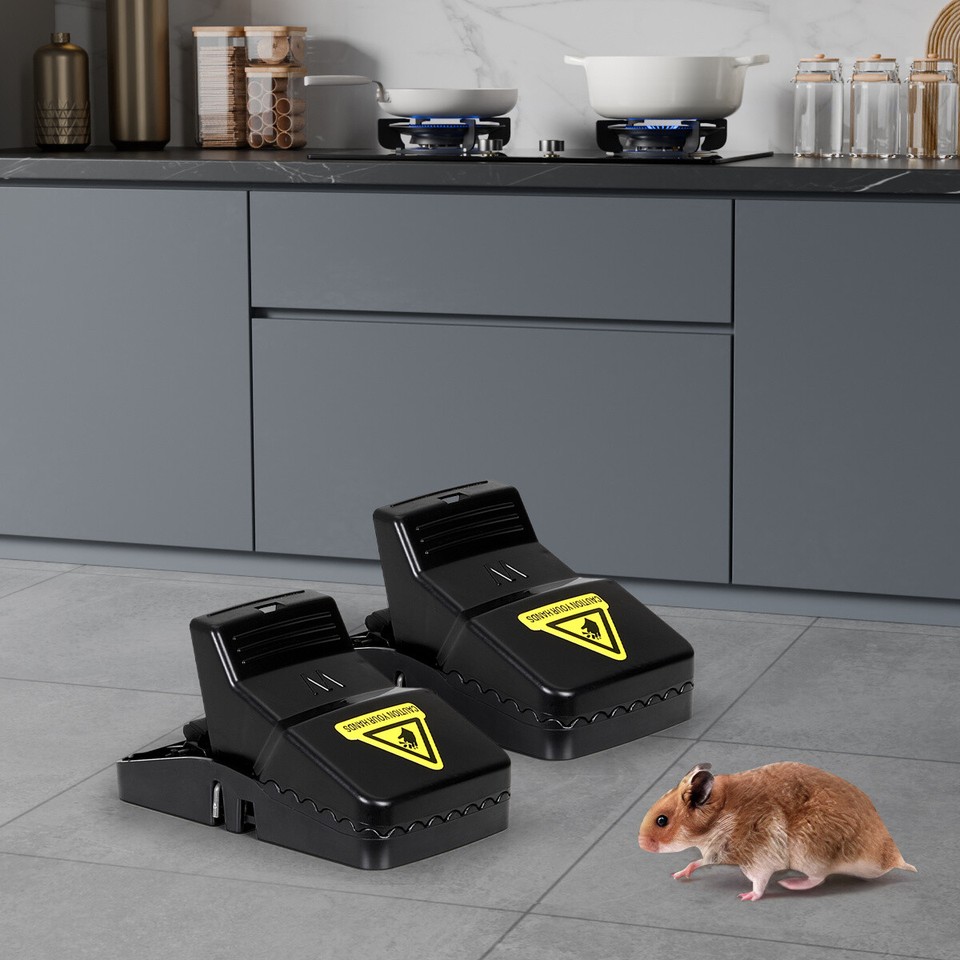 2/4/6pcs Plastic Mouse Trap Rodent Rat Snap Catcher Mice Pest Control ...