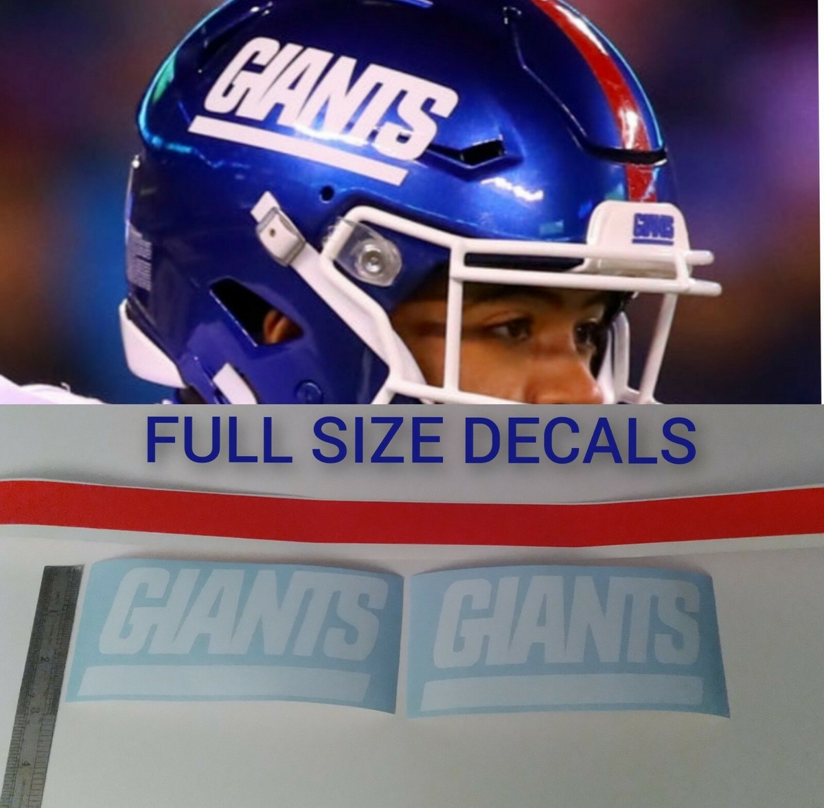Official Nfl Helmet Decals New York Giants Revolution Riddell NFL