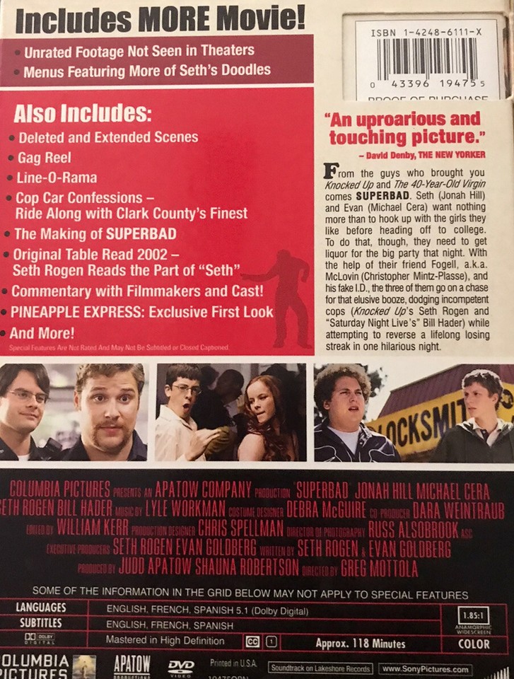 Superbad (DVD, 2007) 43396194755 | eBay