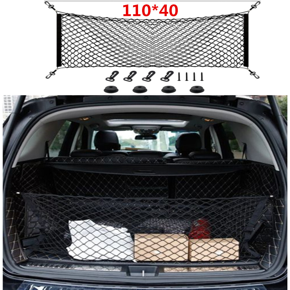 Rear Trunk Cargo 4 Hook Elastic Black Net Storage 110*40 For BMW X5 ...