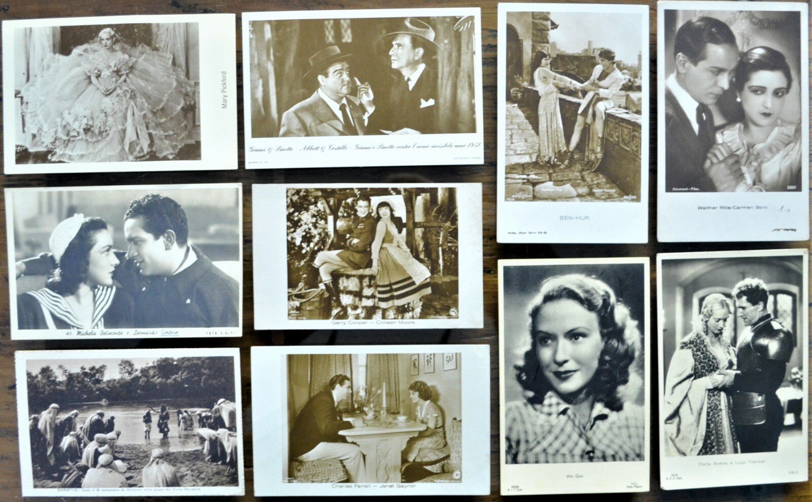 Stock 10 Postcards Actors Actresses Various And Characters Popular ...