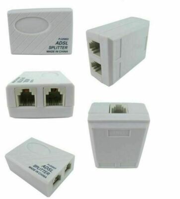 Telephone RJ11 Line ADSL Modem Broadband Phone Line Filter Splitter ...