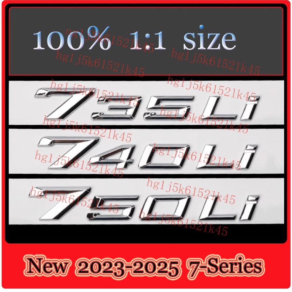 2023-2025 Chrome 760i Number Letters Rear Trunk Body & Exterior Styling ...