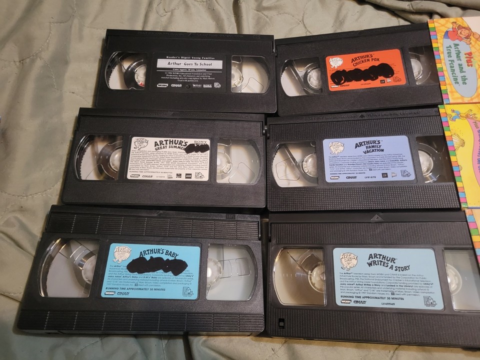 PBS Arthur VHS Lot 7 Tapes Pickey Eater School Chicken Pox | eBay