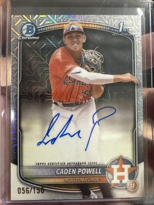 2025 Bowman Chrome Caden Powell #CPA-CPO 1st Bowman Auto Choice Mojo ...