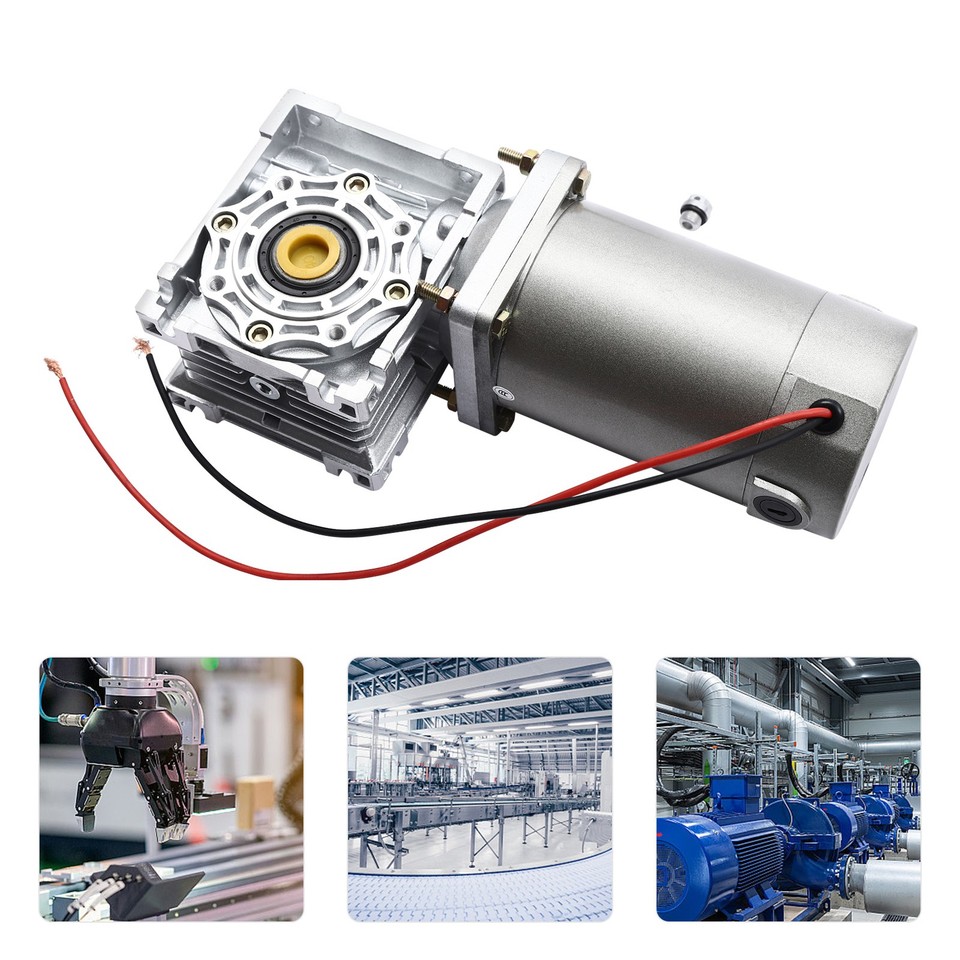 12V DC Gear Motor with High Torque & Precision Worm Gear Reduction Box ...