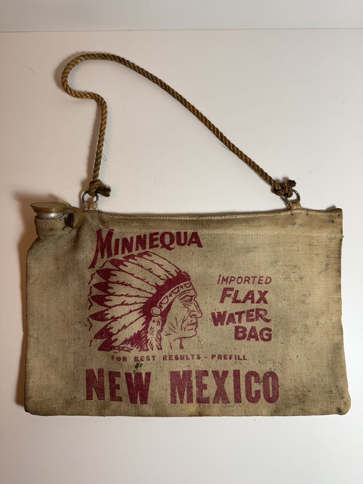 MINNEQUA Imported Flax Water Bag New Mexico, Road Runner Land of ...